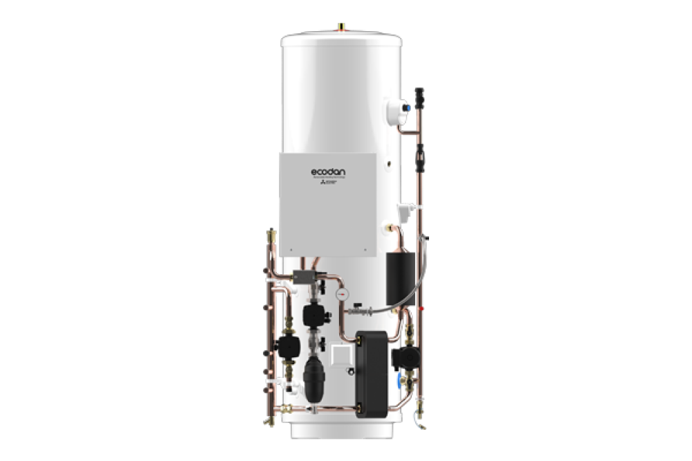 FTC7 Pre-Plumbed Cylinder For Ecodan Monobloc Heat Pumps - Slimline